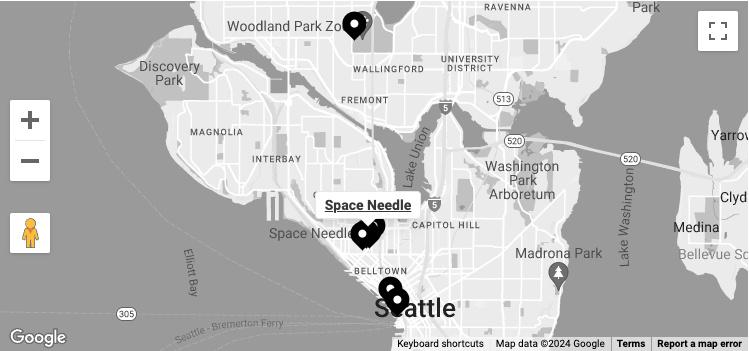 Seattle Space Needle Area Map